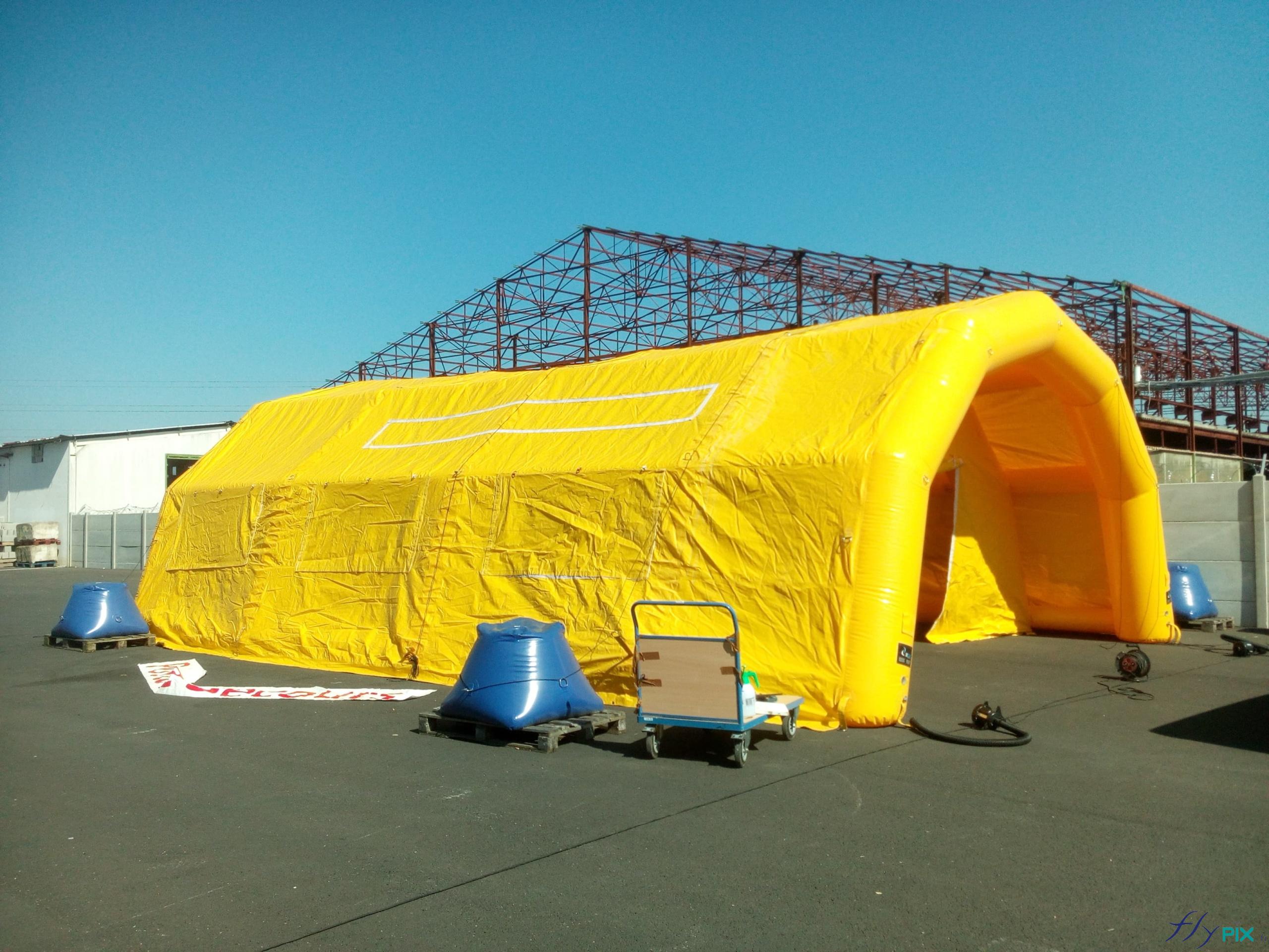 Tente gonflable PMA L = 6 m x l = 4 m x H = 2.5 m, air captif